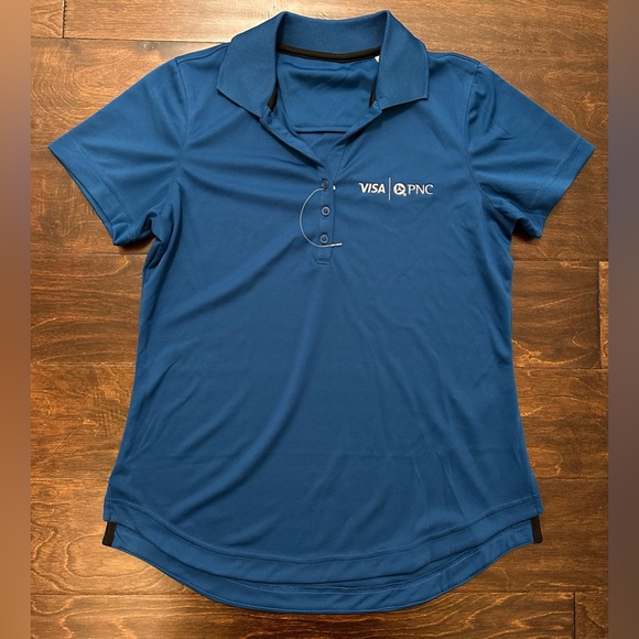 Tops | New Womens Pnc Bank Visa Blue Employee Performance Polo Shirt ...